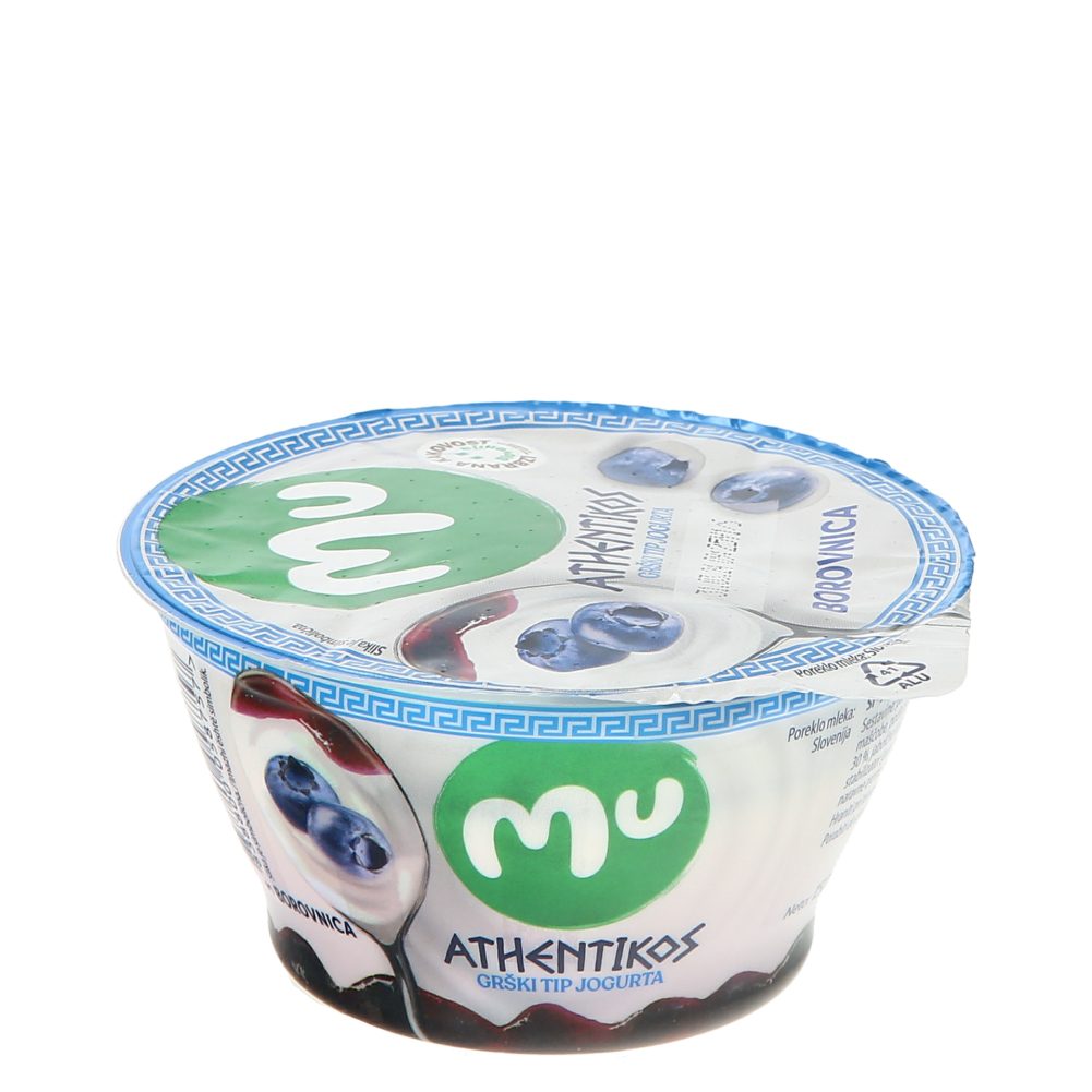 GRŠKI TIP JOGURTA BOROVNICA, MU ATHENTIKOS, 150G | SPAR Online