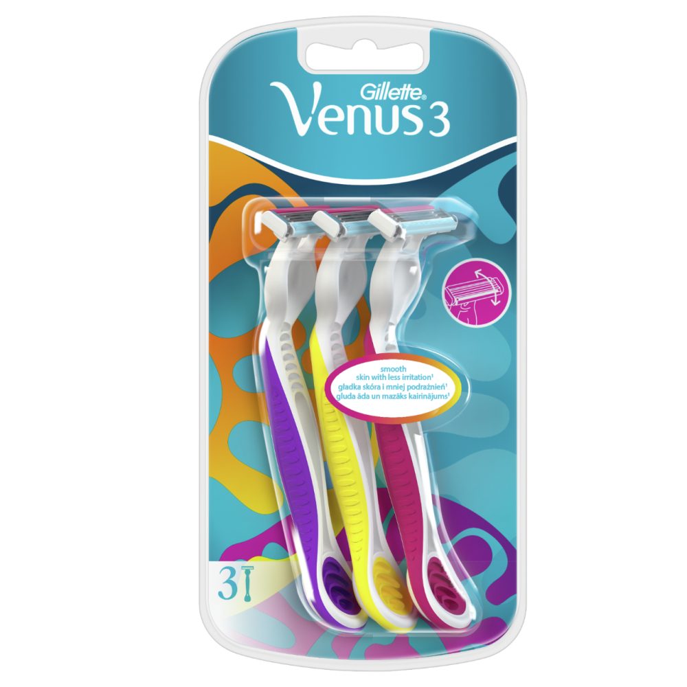 BRITVICE ŽENSKE ZA ENKRATNO UPORABO VENUS3, GILLETTE, 3/1 | SPAR Online