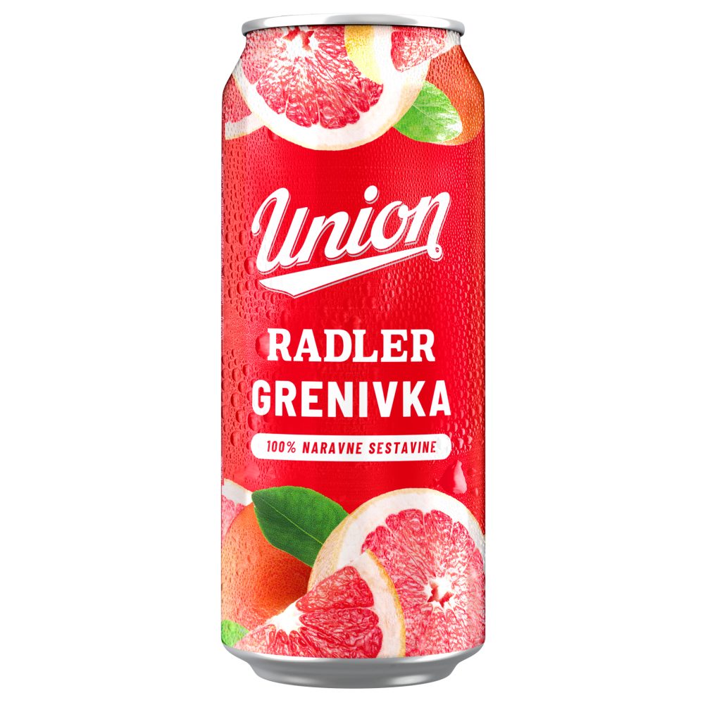 RADLER GRENIVKA, UNION, 0,5L Radler je osvežilna mešanica svetlega ...
