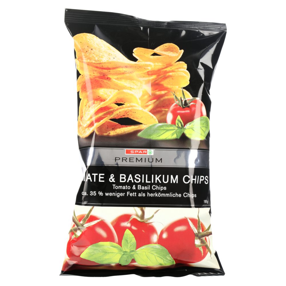 ČIPS PARADIŽNIK IN BAZILIKA, SPAR PREMIUM, 100G Zaradi vakuumskega ...