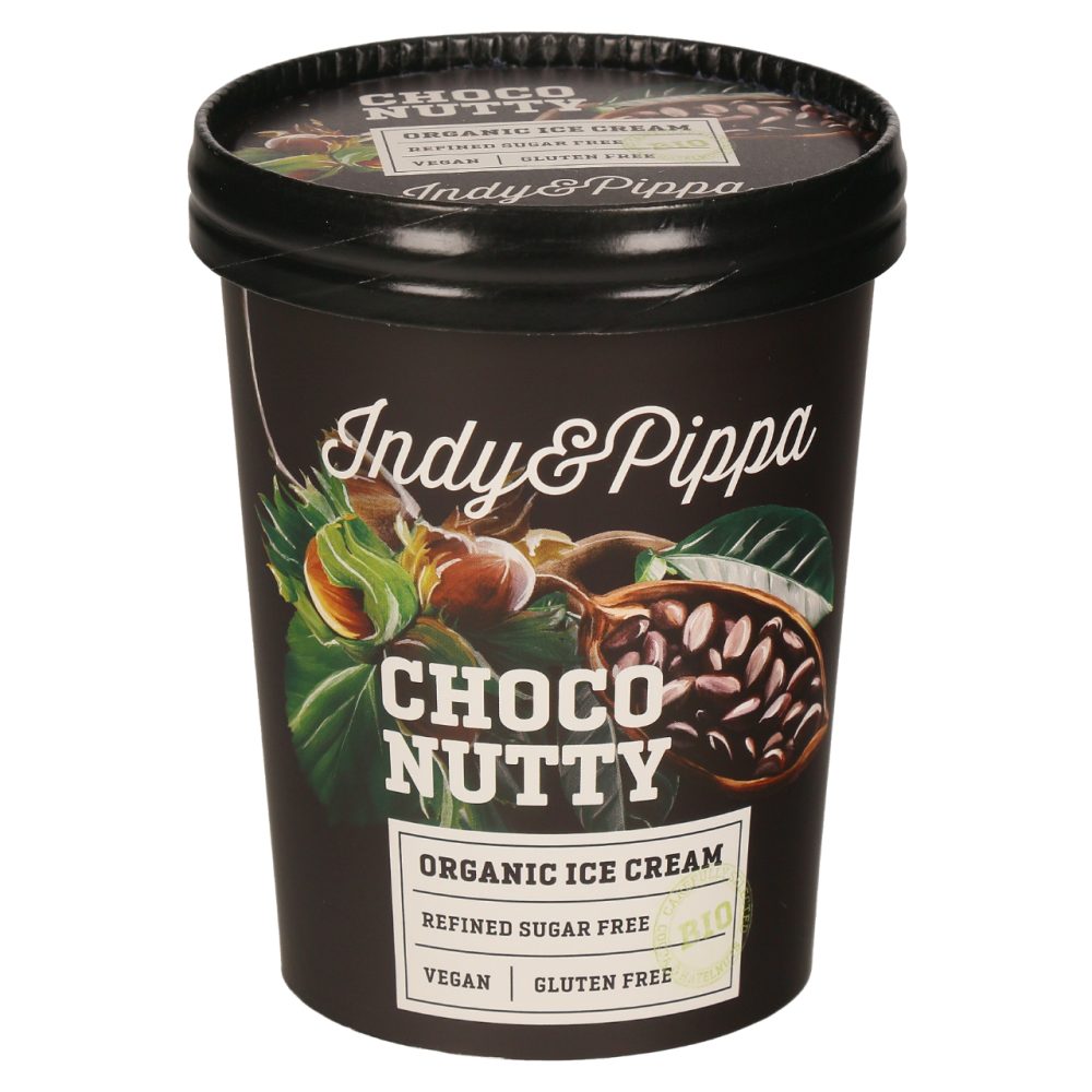 BIO SLADOLED, ČOKOLADA IN LEŠNIK, CHOCHONUTTY, INDY & PIPPA, 350G ...