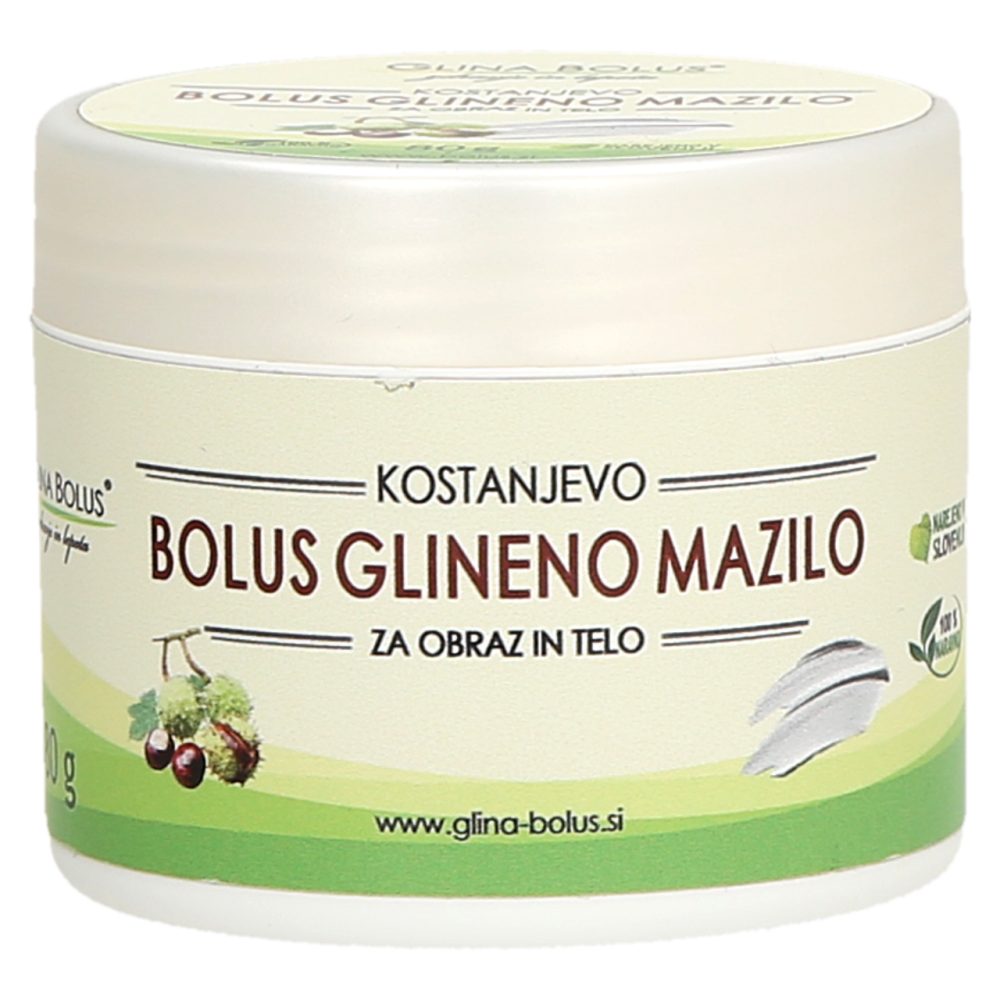KOSTANJEVO GLINENO MAZILO ZA OBRAZ IN TELO, GLINA BOLUS, 80G Bolus ...