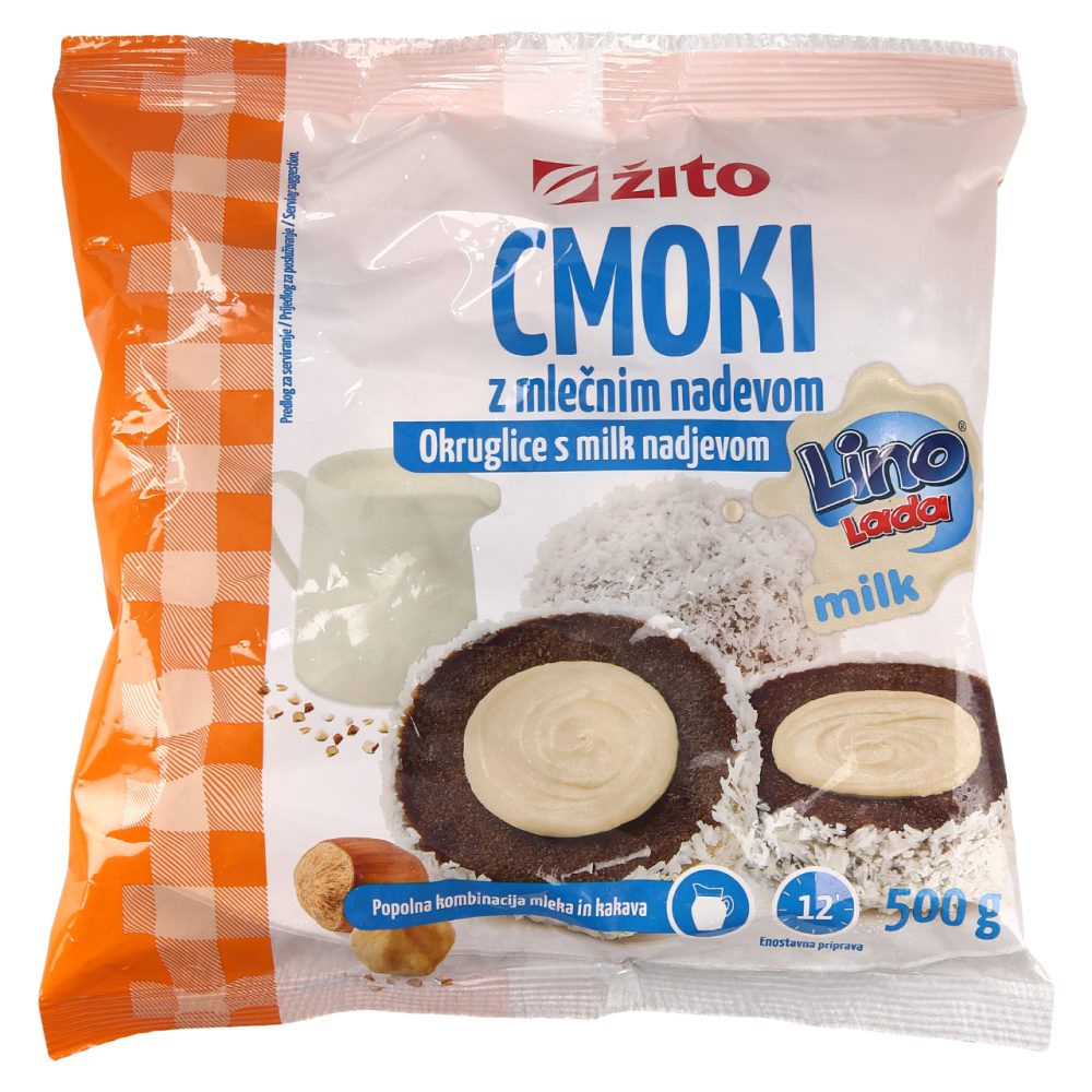 CMOKI Z MLEČNIM NADEVOM LINO LADA MILK, ŽITO, 500G | SPAR Online