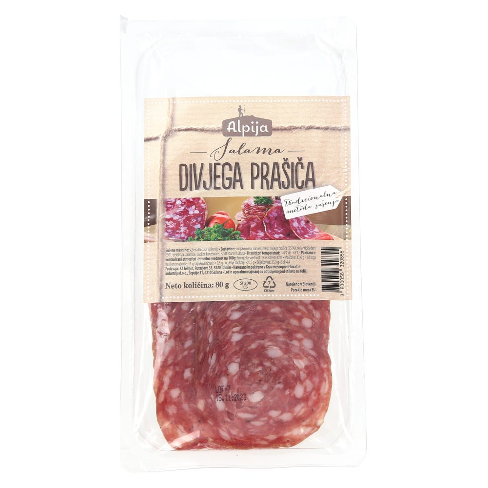 SALAMA DIVJEGA PRAŠIČA, NAREZEK, ALPIJA, 80G