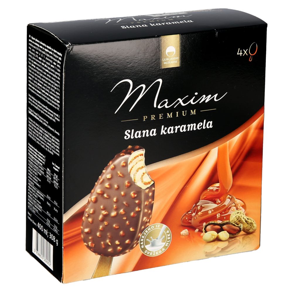 SLADOLED SLANA KARAMELA MAXIM PREMIUM, 4X100ML | SPAR Online