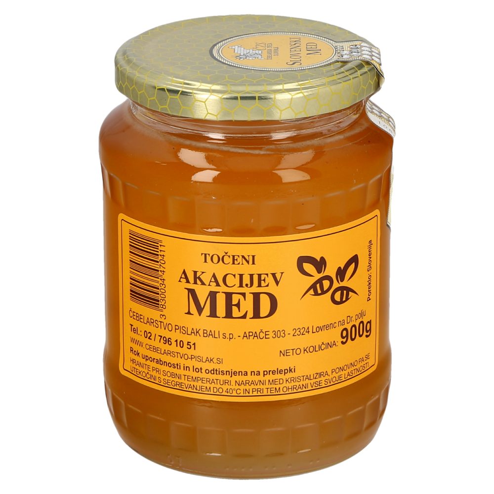 TOČENI AKACIJEV MED, SMGO, ČEBELARSTVO PISLAK BALI, 900G Akacijev med ...