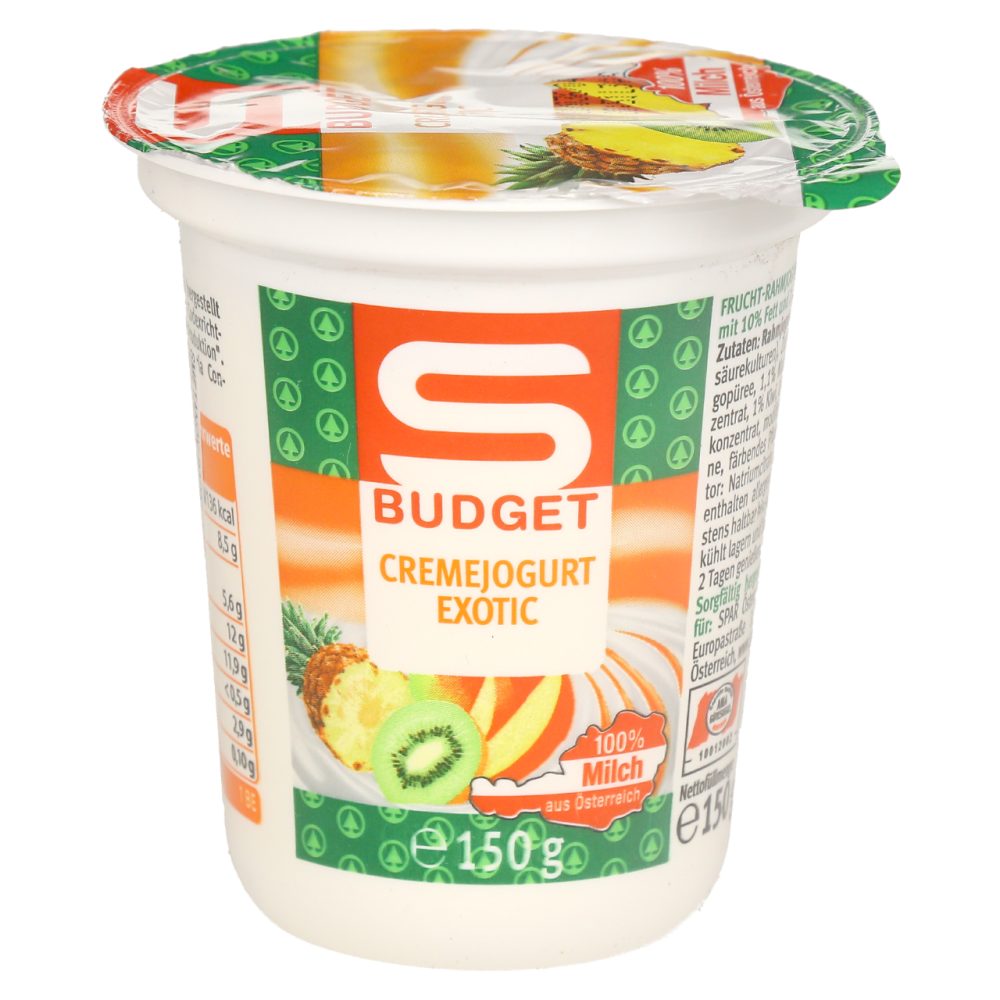 SADNI JOGURT EKSOTIK, S-BUDGET, 150G | SPAR Online