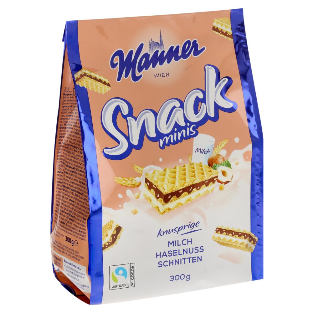 VAFLJI SNACK MINIS LEŠNIK, MANNER, 300G | SPAR Online
