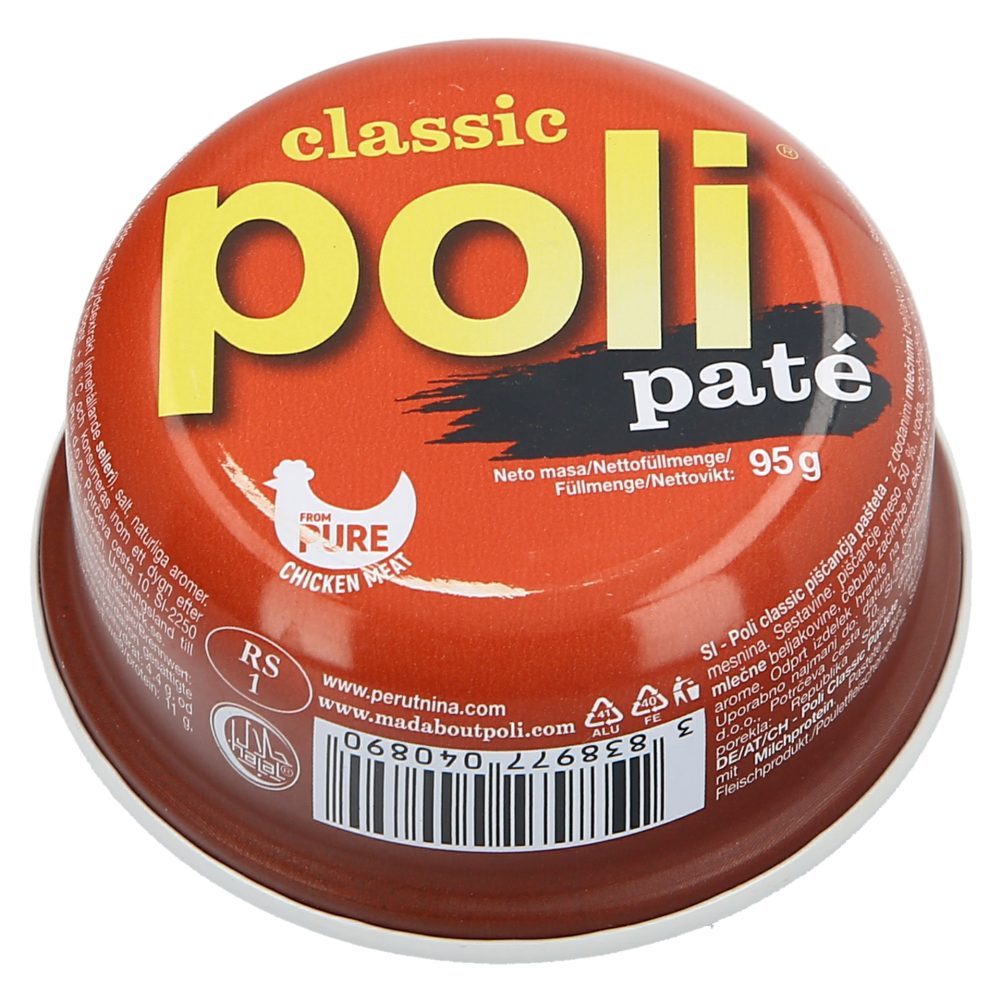 PAŠTETA CLASSIC, POLI PATÉ, 95G | SPAR Online