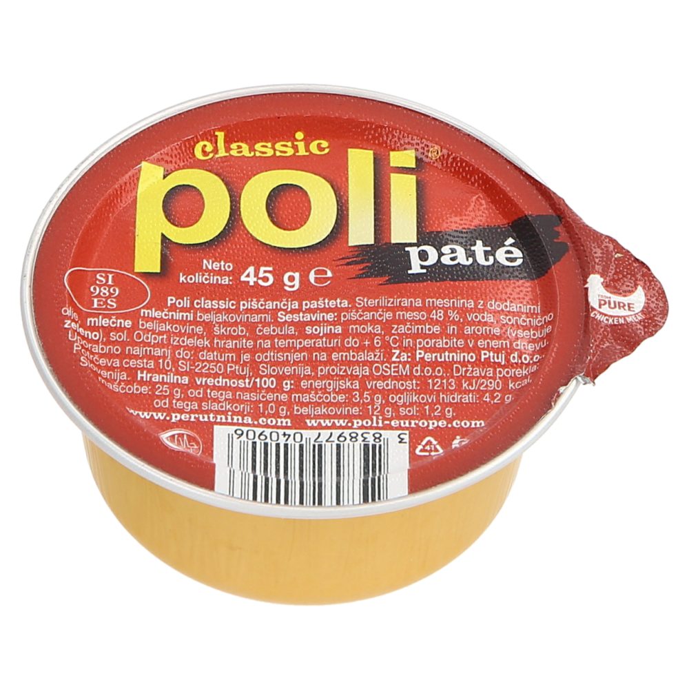 PAŠTETA CLASSIC, POLI PATÉ, 45G | SPAR Online