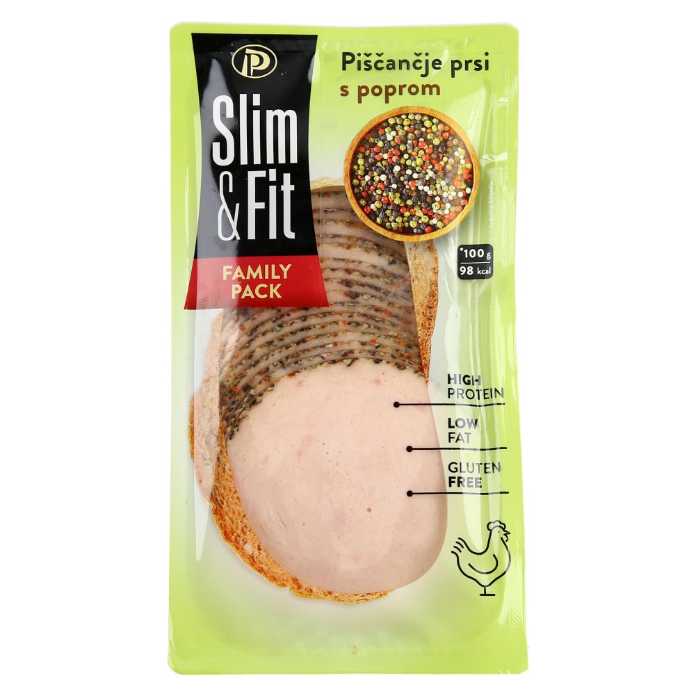 PIŠČANČJE PRSI S POPROM SLIM&FIT, PERUTNINA PTUJ, 250G | SPAR Online