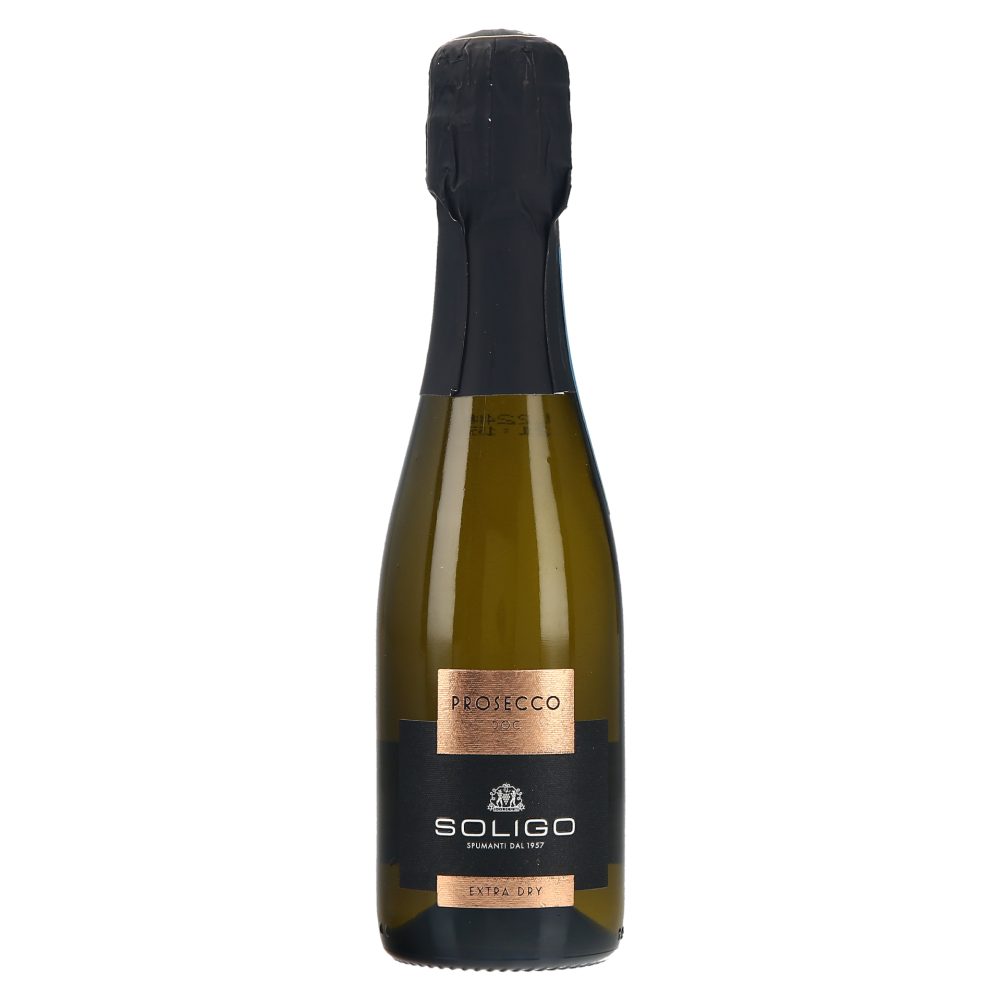 PENEČE VINO PROSECCO, SOLIGO, 0,2L Slamnato-rumene barve z zelenkastimi ...