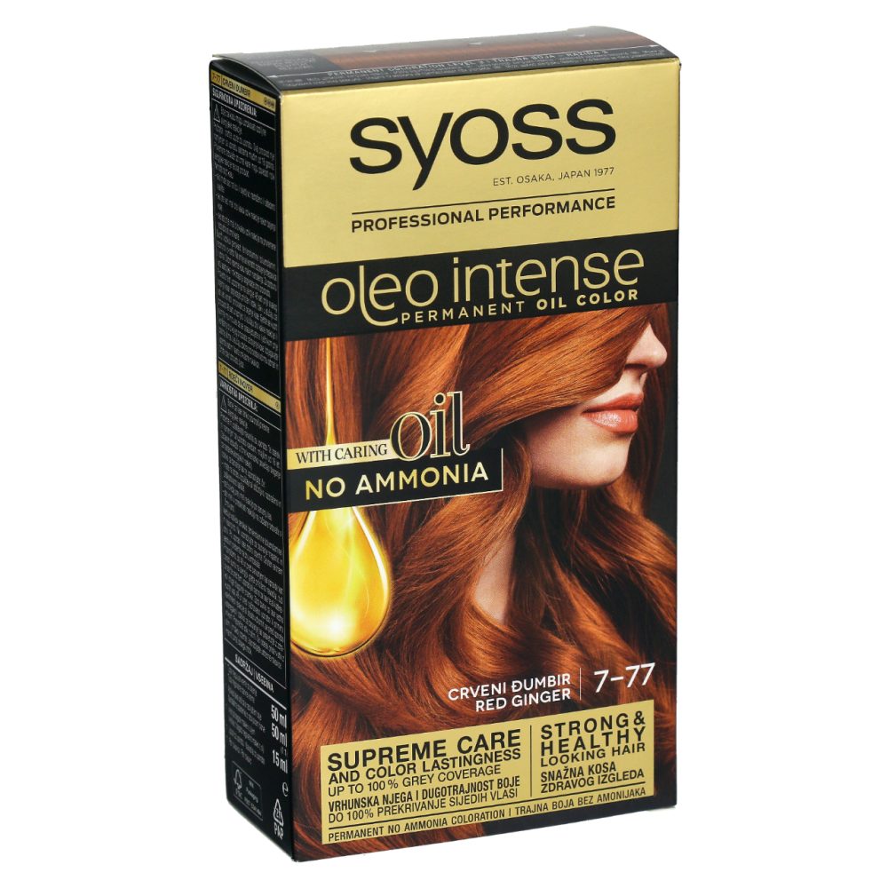 BARVA ZA LASE 7-77 RED GINGER, OLEO INTENSE, SYOSS | SPAR Online