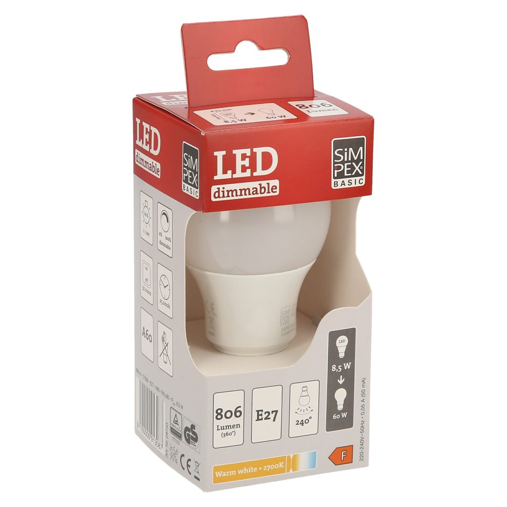 SIJALKA LED E27 806LM, SIMPEX | SPAR Online