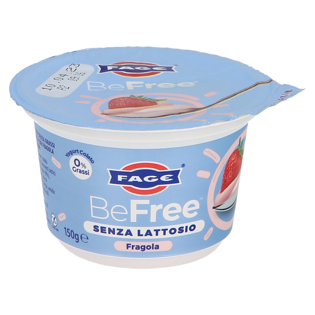 GRŠKI JOGURT Z OKUSOM JAGODE BREZ LAKTOZE 0% M.M. BEFREE, FAGE, 150G Po ...