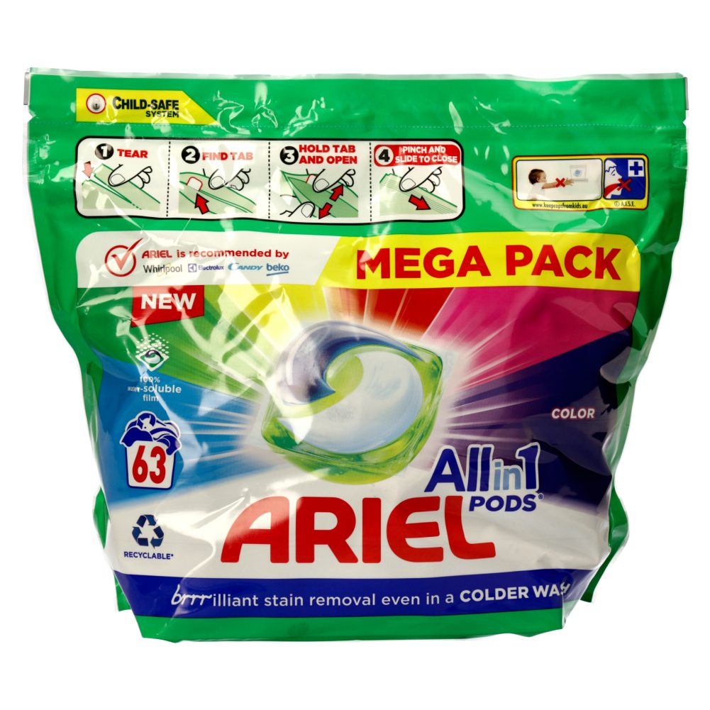 KAPSULE ZA PRANJE PERILA ALL IN 1 COLOR , ARIEL, 63/1 Blagovna znamka ...