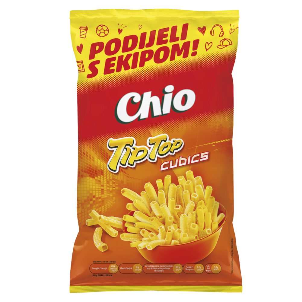 ČIPS TIP TOP CUBICS, CHIO, 100G | SPAR Online