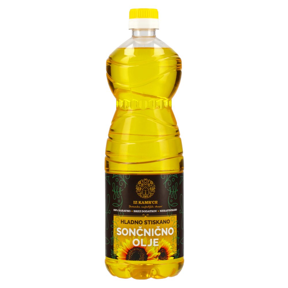 SONČNIČNO OLJE HLADNO STISKANO, IZ KAMR´CE, 1L Sončnično olje, hladno ...