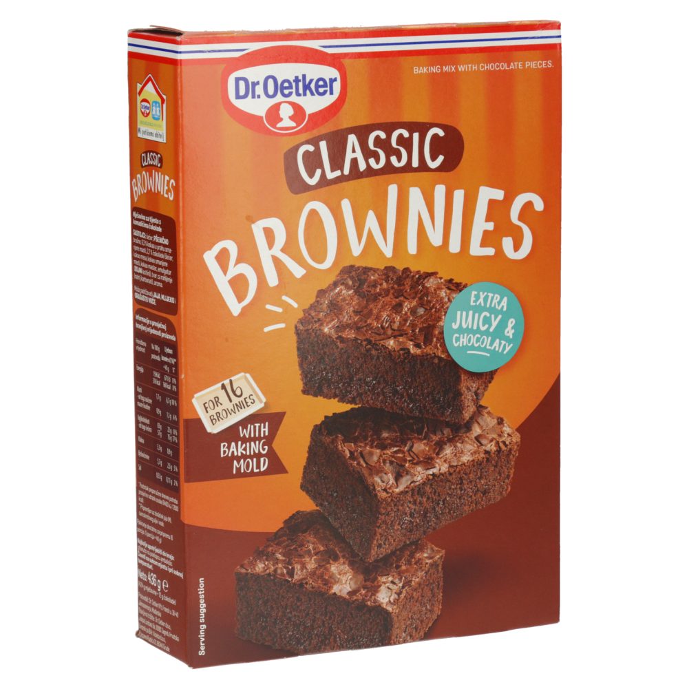 MEŠANICA ZA PRIPRAVO TESTA S KOŠČKI ČOKOLADE BROWNIES CLASSIC, DR ...