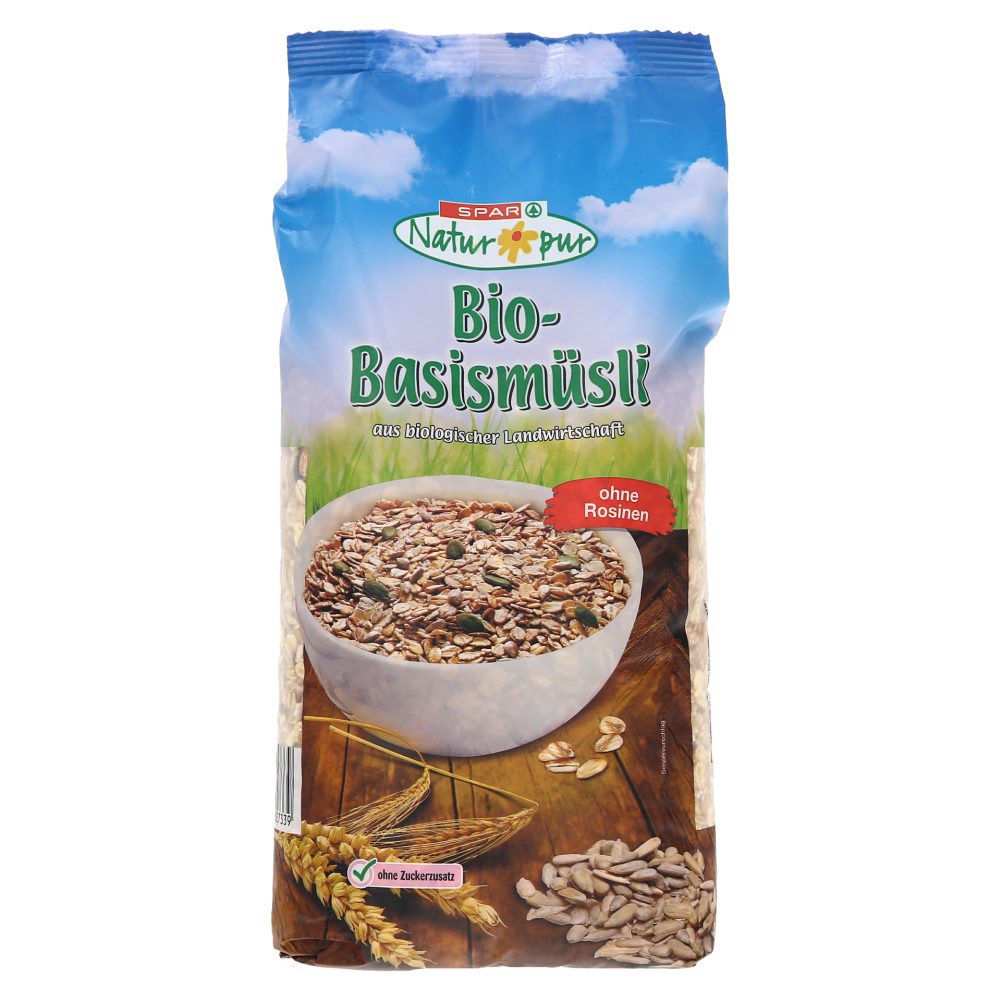 BIO MUSLI, SPAR NATUR*PUR, 1KG Brez dodanih sladkorjev. Vsebuje naravno ...