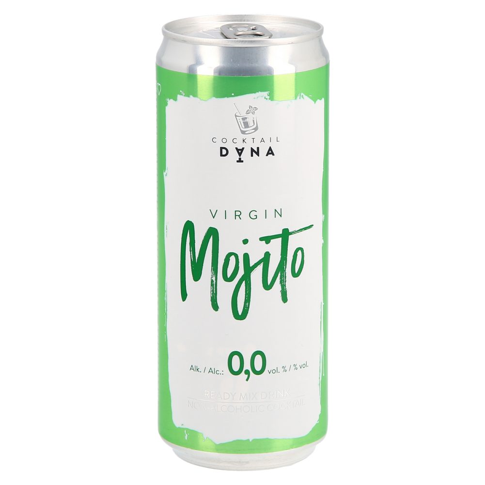OSVEŽILNA GAZIRANA BREZALKOHOLNA PIJAČA MOJITO VIRGIN, COCKTAIL DANA, 0,33L