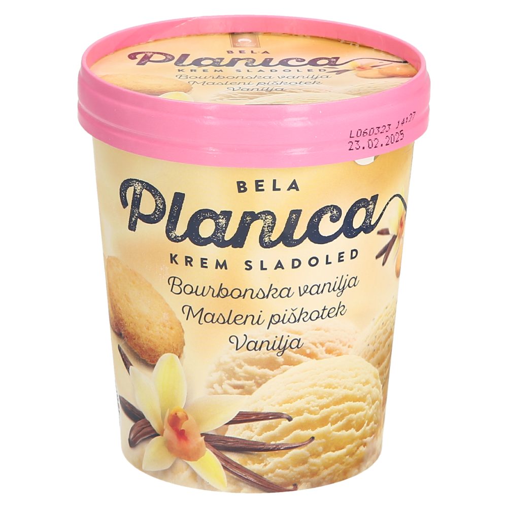 SLADOLED PLANICA BELA, LJUBLJANSKE MLEKARNE, 400ML SLADOLED PLANICA ...