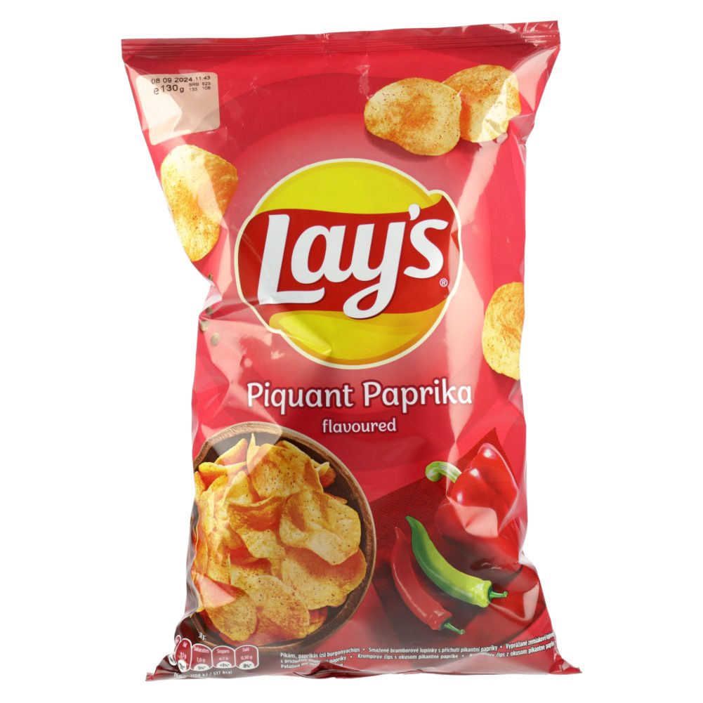 KROMPRJEV ČIPS Z OKUSOM PIKANTNE PAPRIKE, LAY´S, 130G Lays, čips pekoča paprika, 130g | SPAR Online