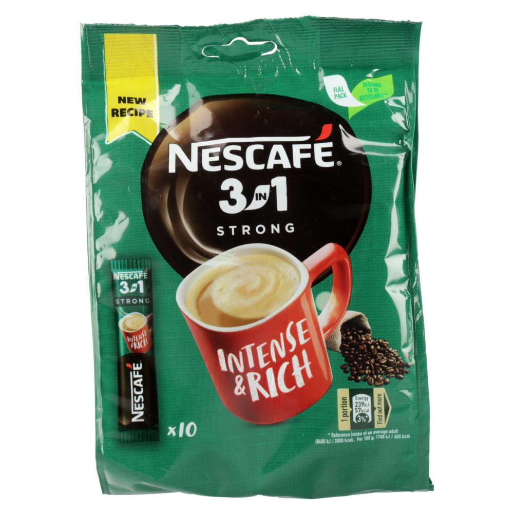 INSTANT KAVA 3V1 STRONG, NESCAFÉ, 10/1, 140G | SPAR Online