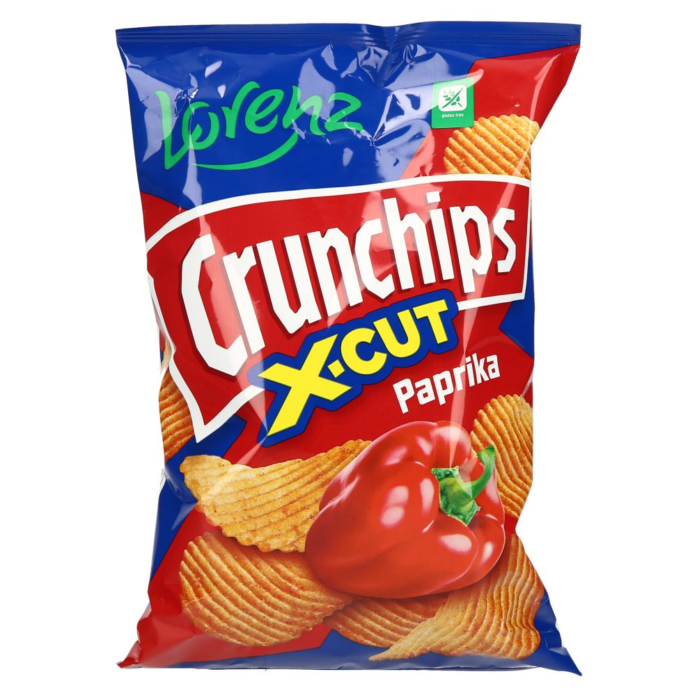 REBRASTI ČIPS Z OKUSOM PAPRIKE CRUNCHIPS X-CUT LORENZ, 130G | SPAR Online