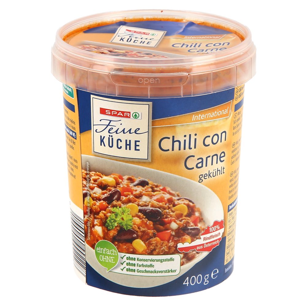 CHILLI CON CARNE, PRIPRAVLJENA JED Z MESOM IN FIŽOLOM, SPAR FEINE KÜCHE ...