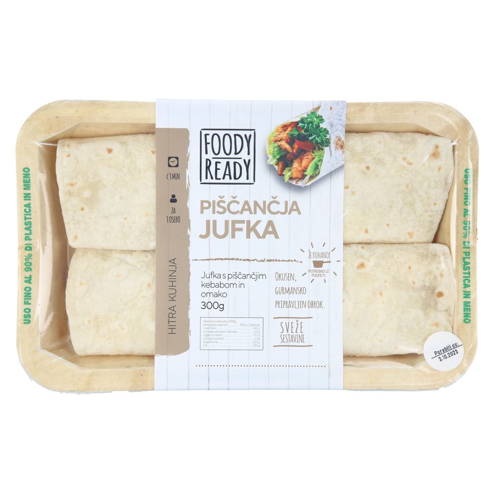 JUFKA S PIŠČANČJIM KEBABOM IN OMAKO, FOODY READY, 300G | SPAR Online