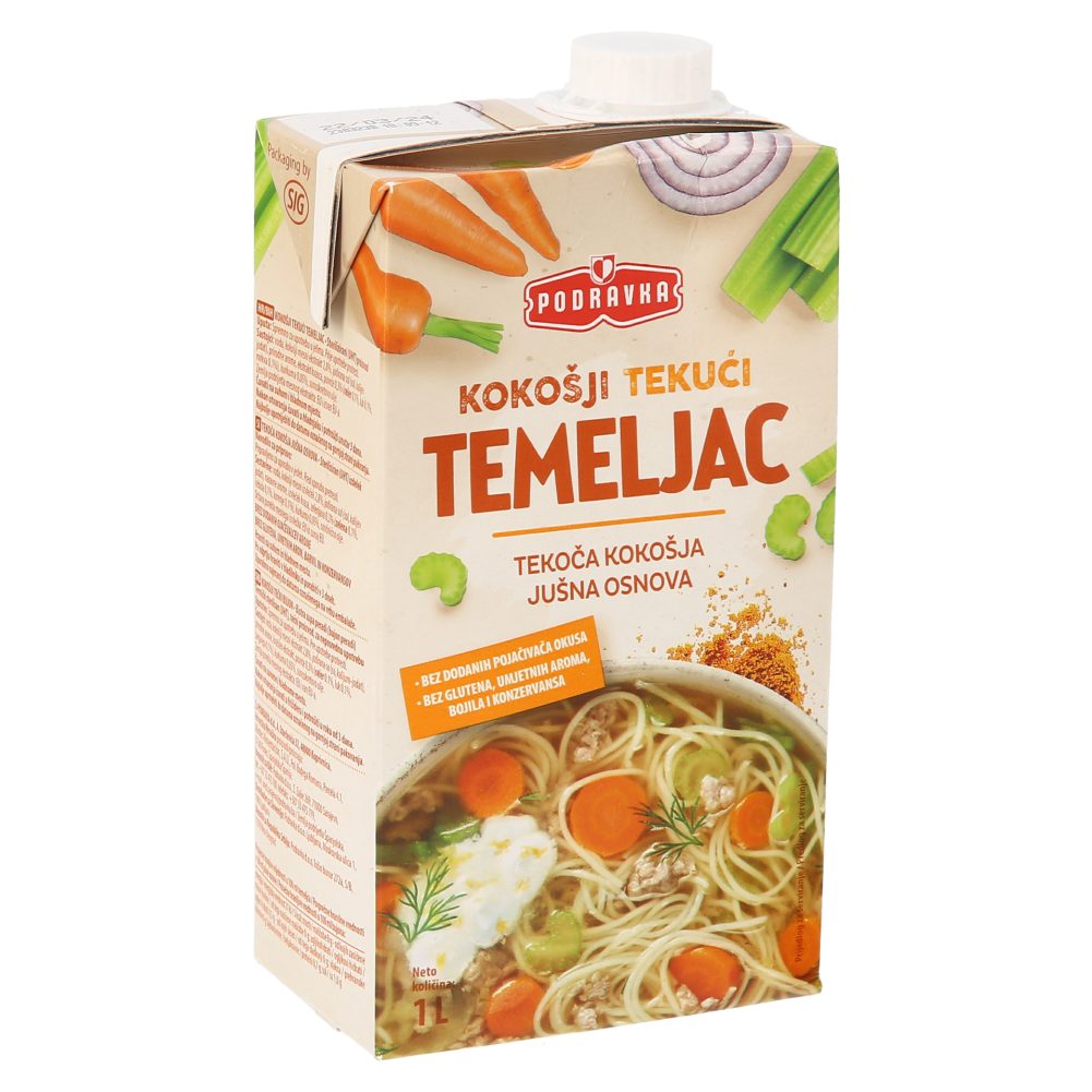 KOKOŠJA JUŠNA OSNOVA, PODRAVKA, 1L Prihranite čas in uživajte v kuhanju. Podravka kokošja jušna ...