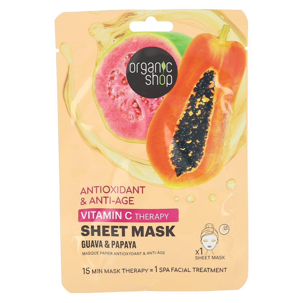 MASKA ZA OBRAZ Z VITAMINOM C GUAVA & PAPAYA, ORGANIC SHOP, 25G Maska ...