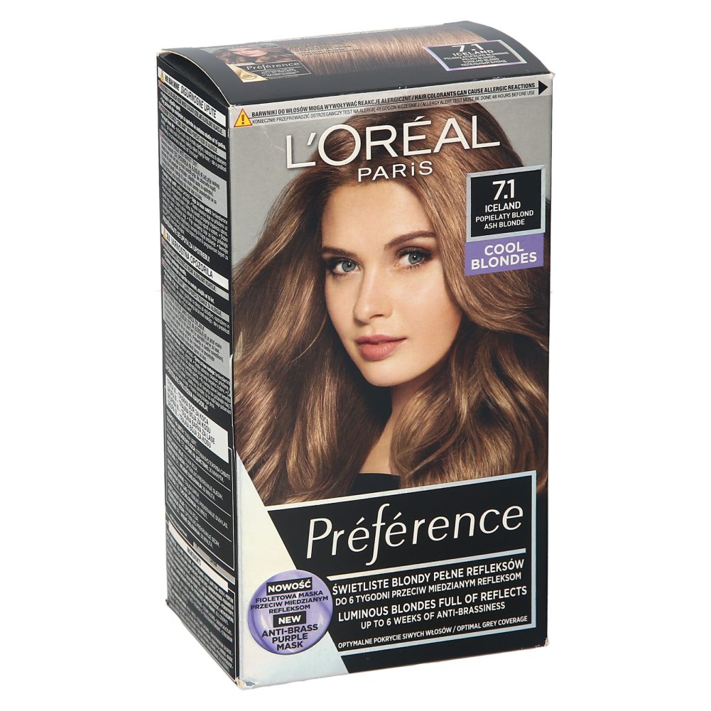 BARVA ZA LASE 7.1 ASH BLONDE PREFERENCE, L´OREAL PARIS NOV CVETNI VONJ ...
