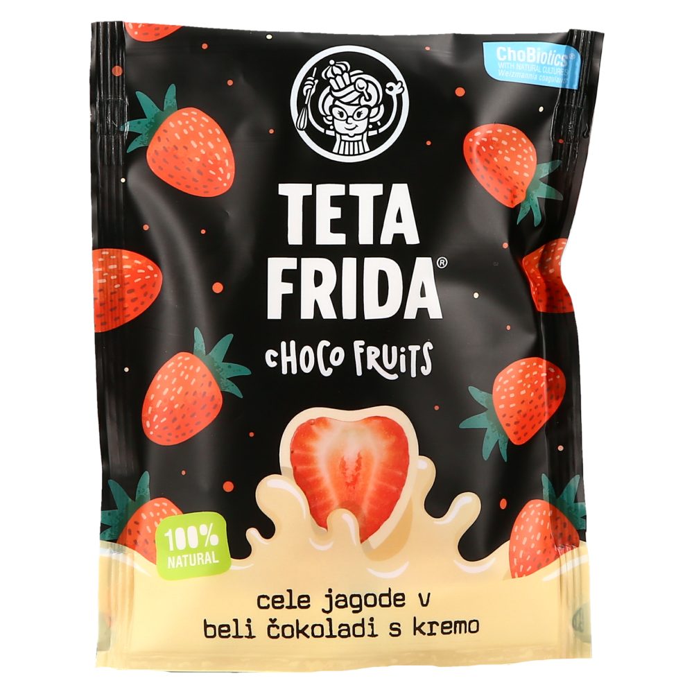 CELE JAGODE V BELI ČOKOLADI S KREMO CHOCO FRUITS, TETA FRIDA, 100G ...