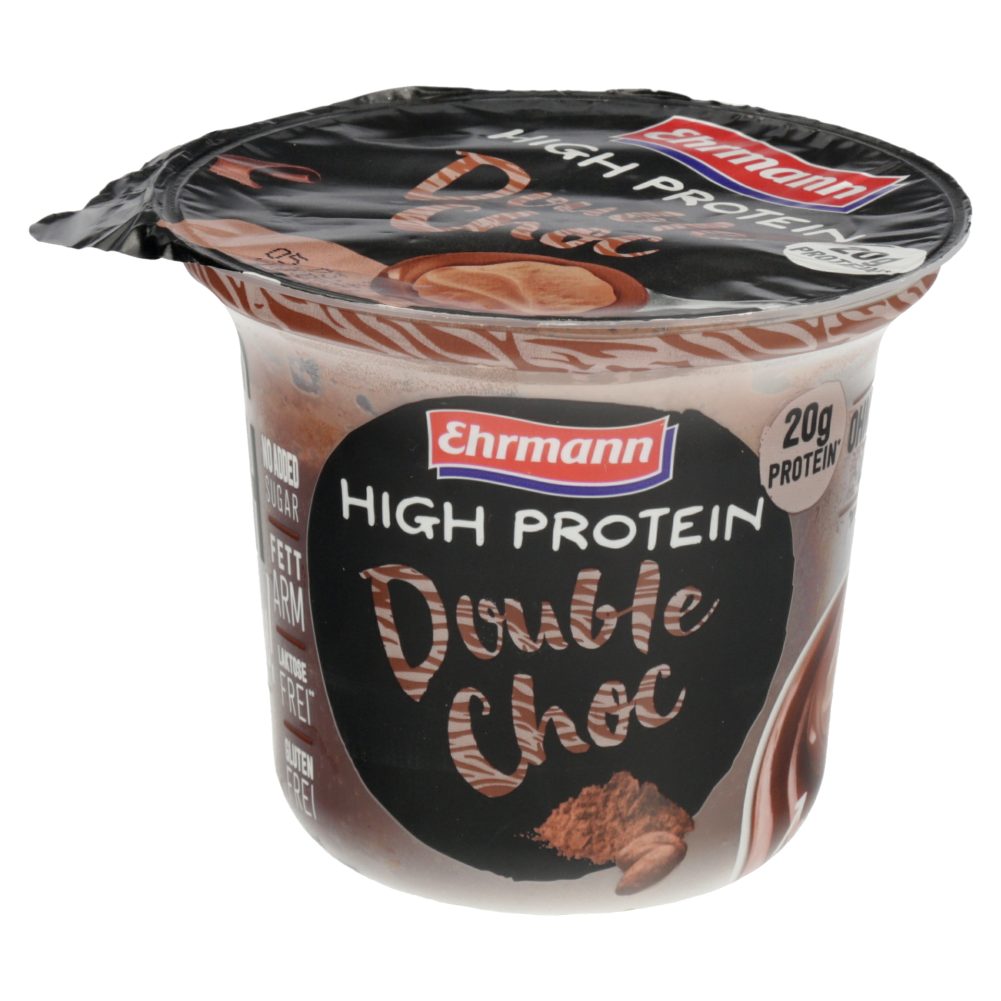 PUDING Z OKUSOM ČOKOLADE DOUBLE CHOC HIGH PROTEIN, EHRMANN, 200G