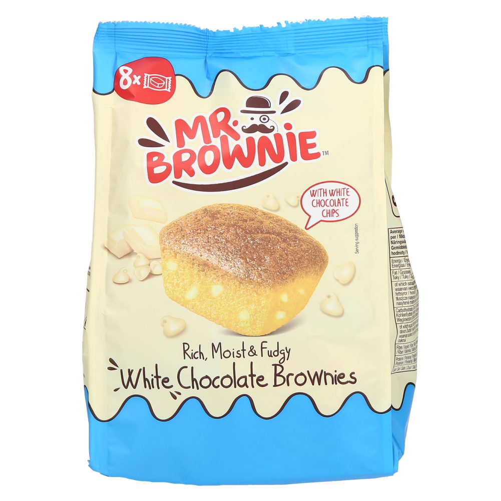 MINI BROWNIE S KOŠČKI BELE ČOKOLADE, BARON, 200G | SPAR Online