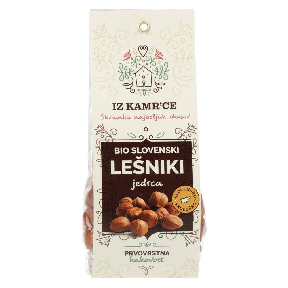 SLOVENSKI EKOLOŠKI LEŠNIKI JEDRCA, IZ KAMR´CE, 150G Veliki prvovrstni ...