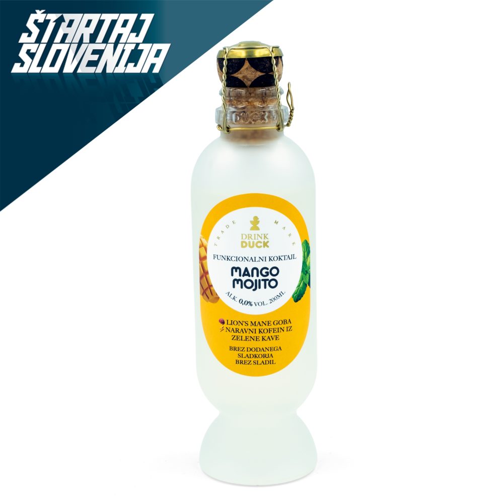 BREZALKOHOLNI FUNKCIONALNI KOKTAJL, MANGO MOJITO, DRINK DUCK, 200ML